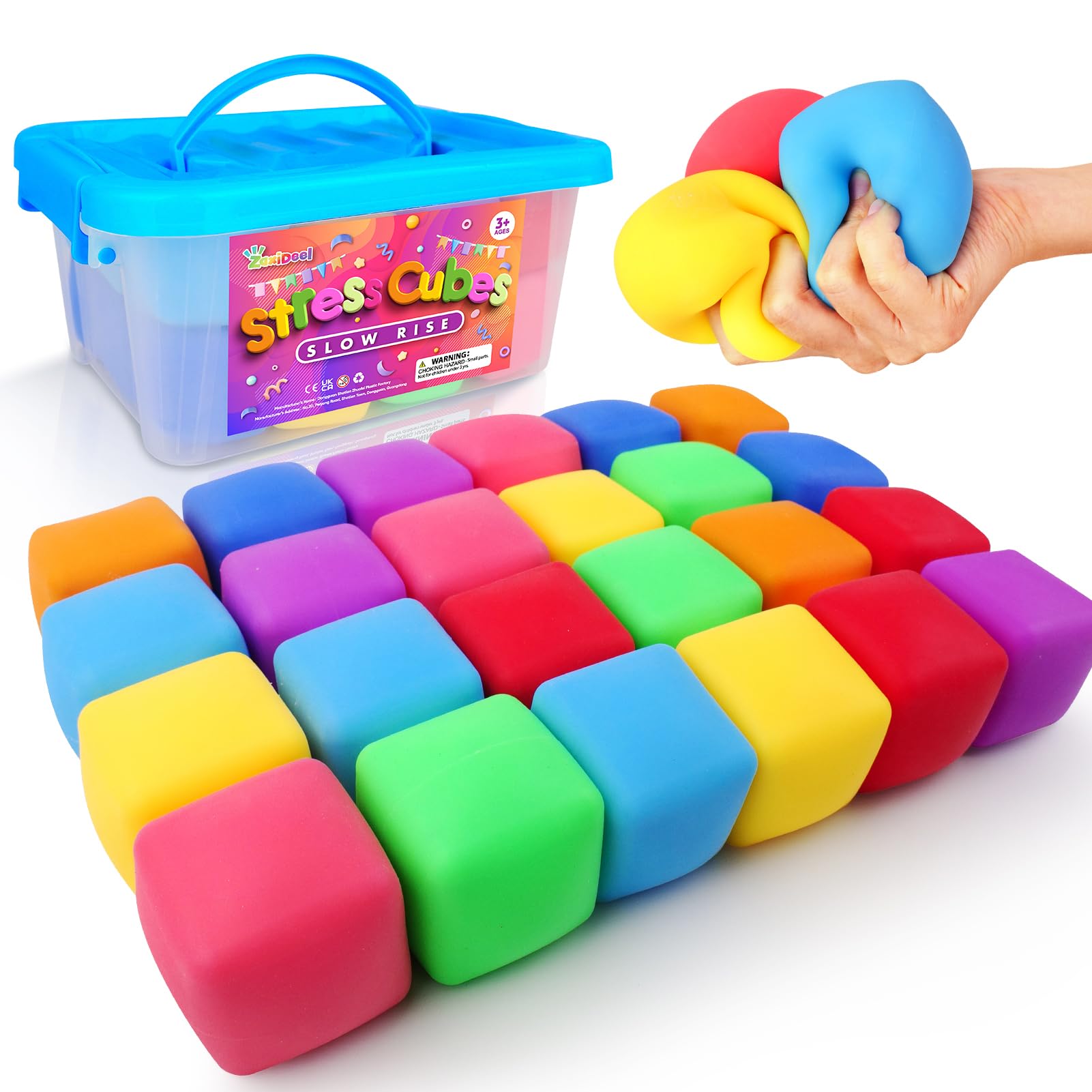 Mua 24 Pack Slow Rising Stress Cube: Stretchy Fidget Toys for Anxiety ...