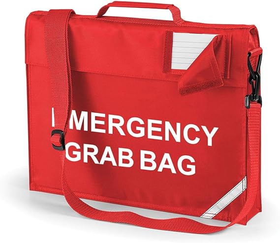 School & Workplace Evacuation Emergency Grab Bag - Printed Red ...