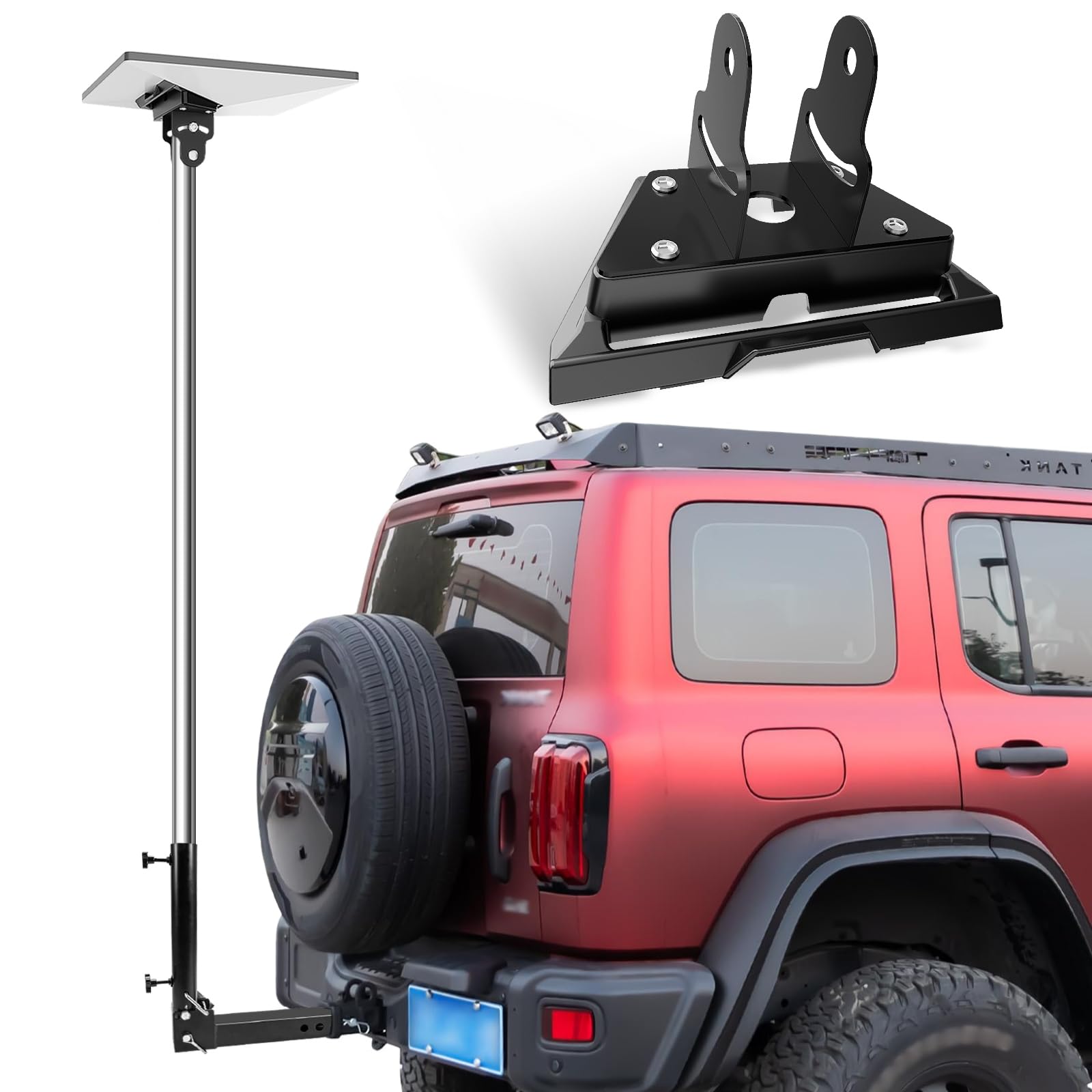 Starlink Mini Pole Mount, Starlink Mini Trailer Hitch Mount Kit, Fits 2 ...