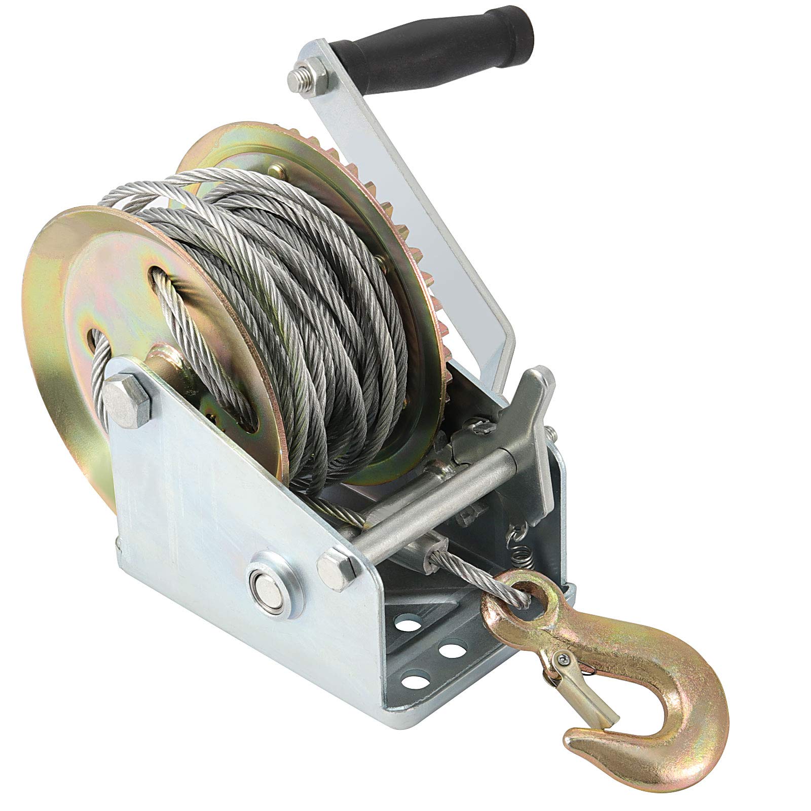 Come Along Winch 1600lbs Capacity Heavy Duty Hand Winch With 49FT / 15m ...