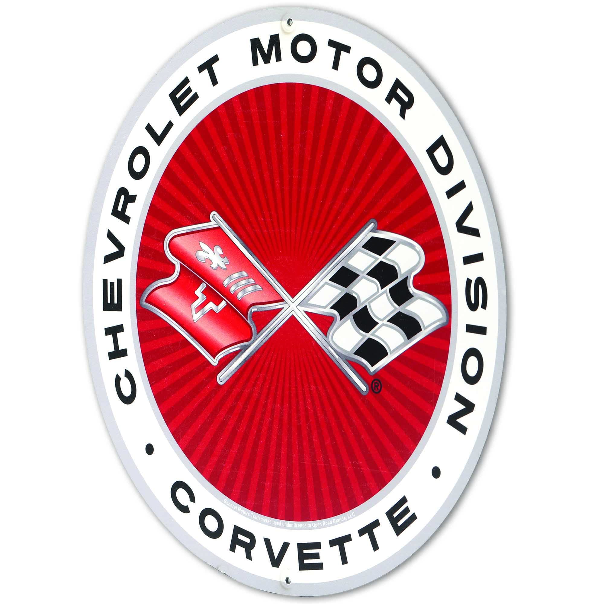 Mua Chevrolet Motor Division Corvette Logo Round Metal Sign - Classic ...