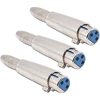 Amazon.com: Devinal XLR Female to 1/4" Female Adapter, 3 Pin XLR to 6.35mm Socket Audio ...