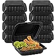 Amazon.com: 8" X 8" 3-Compartment To Go Food Take Out Containers Boxes ...