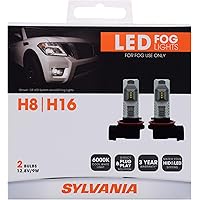 Amazon.com: SYLVANIA - H8 LED Fog Light - Premium Quality Plug and Play LED Fog Lights, Bright ...