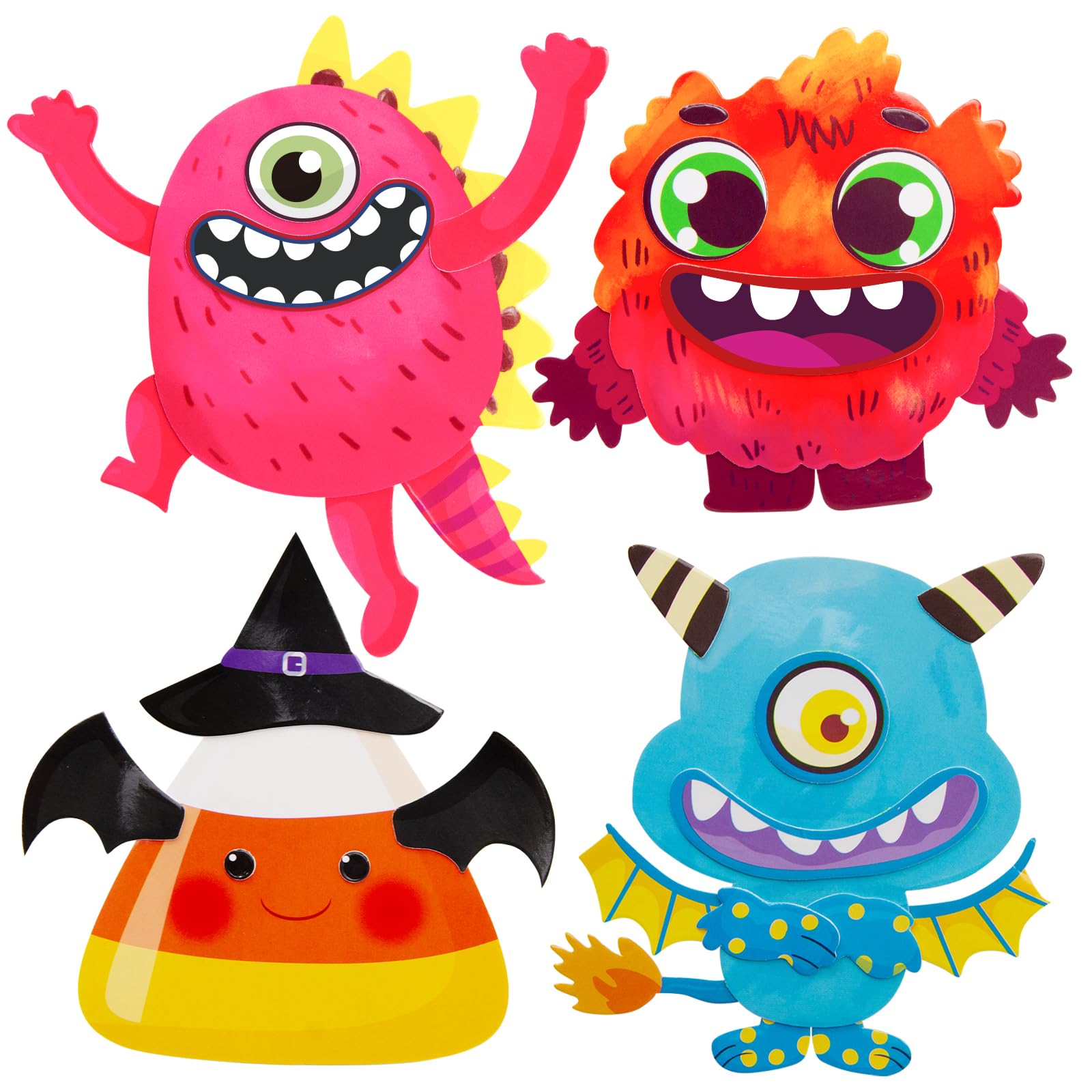 Treasure Cove Halloween Crafts for Kids Foam Monster Magnet Craft Kit ...