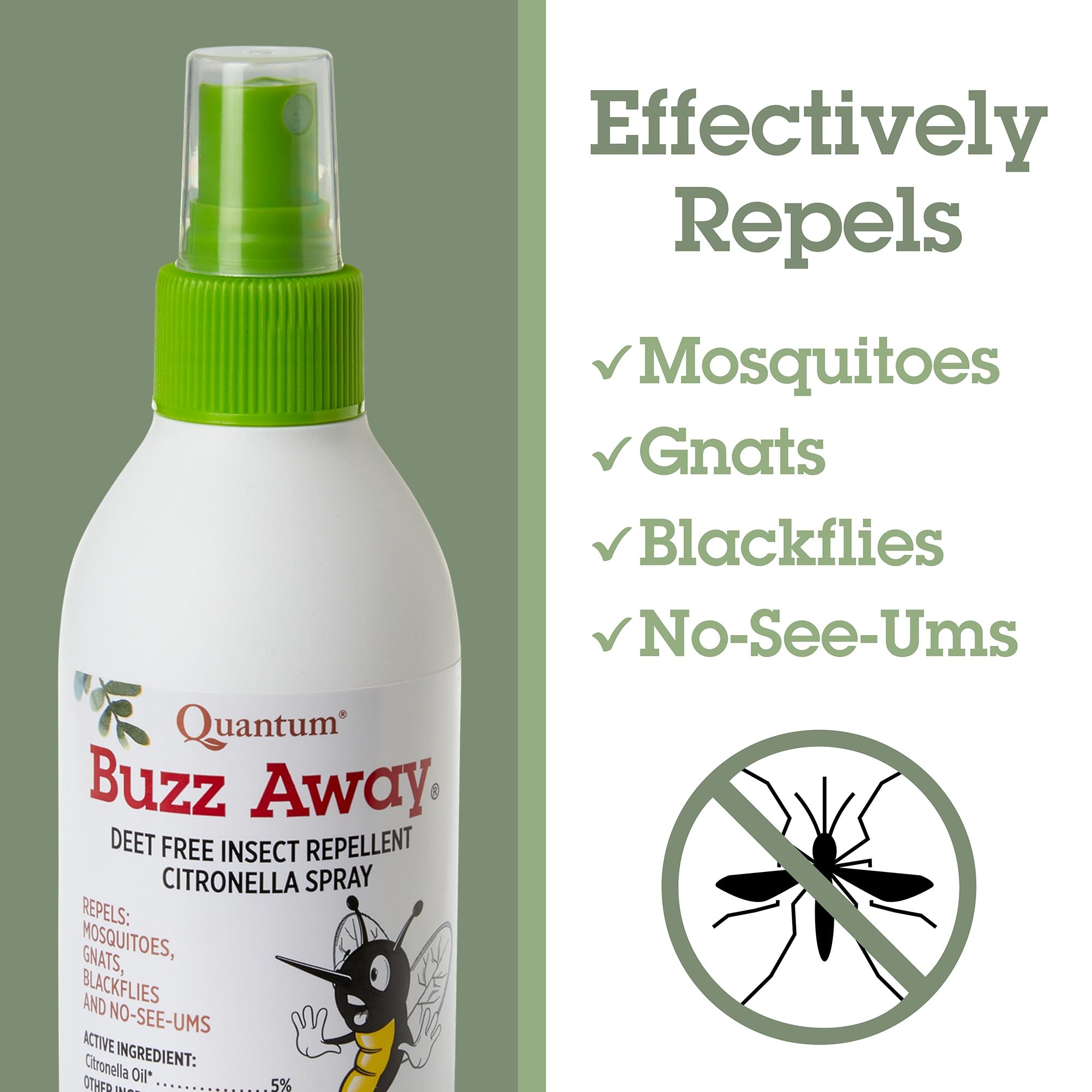 Mua Quantum Buzz Away - Natural DEET-free Insect Repellent, Citronella ...