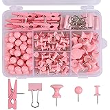 Amazon.com: Push Pins Set, 200 Pcs Thumb Tacks Map Pins, Tacks, 5 Types ...