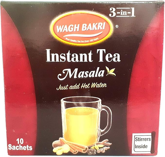 Wagh Bakri Instant Tea Premix - Masala - Sweetened - 140gm - 10 sachets ...