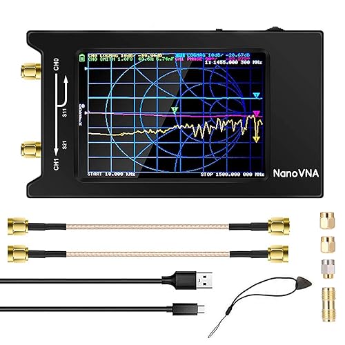 SDRGEEK Nanovna-H4 Vector Network Analyzer 10k-1.5GHz with 4"Touchscreen for Antenna Analyzer HF ...