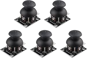 Jopto 5PCS PS2 Joystick Game Controller XY Dual-axis Joystick Breakout Module PS2 Game Joystick ...