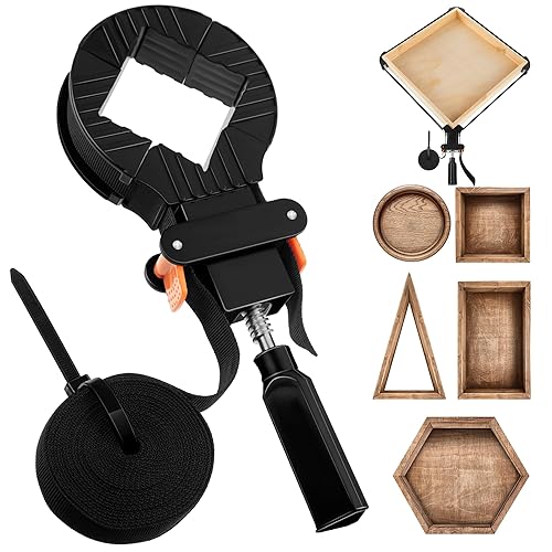 Feekoon Strap Clamps for Woodworking, Quick Release Band Clamps with 4 ...