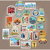 Amazon.com: Wall4Stickers® Luggage Stickers Suitcase 17x Patches ...