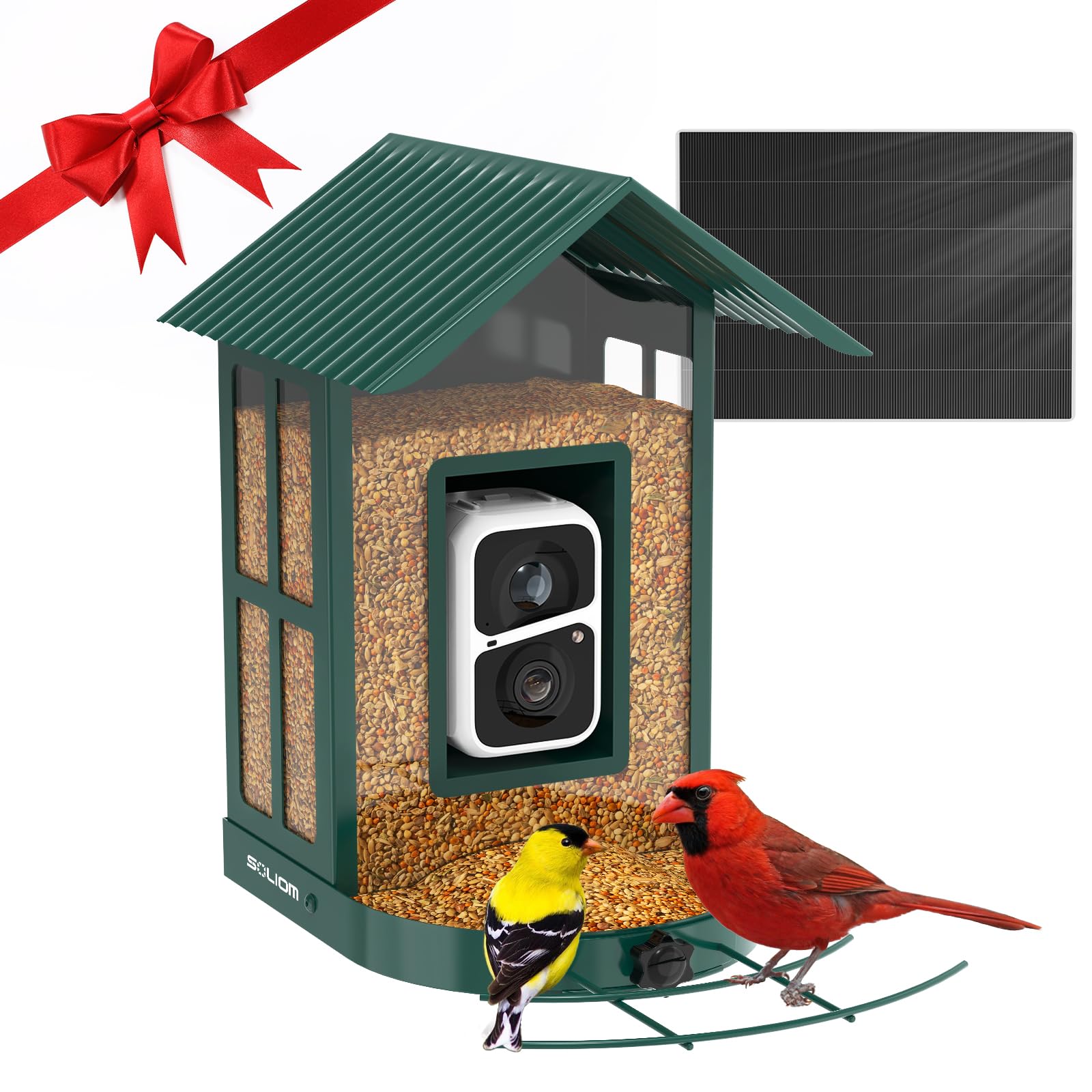 Soliom Bird Feeder with Camera Wireless Outdoor with AI Identify Bird ...