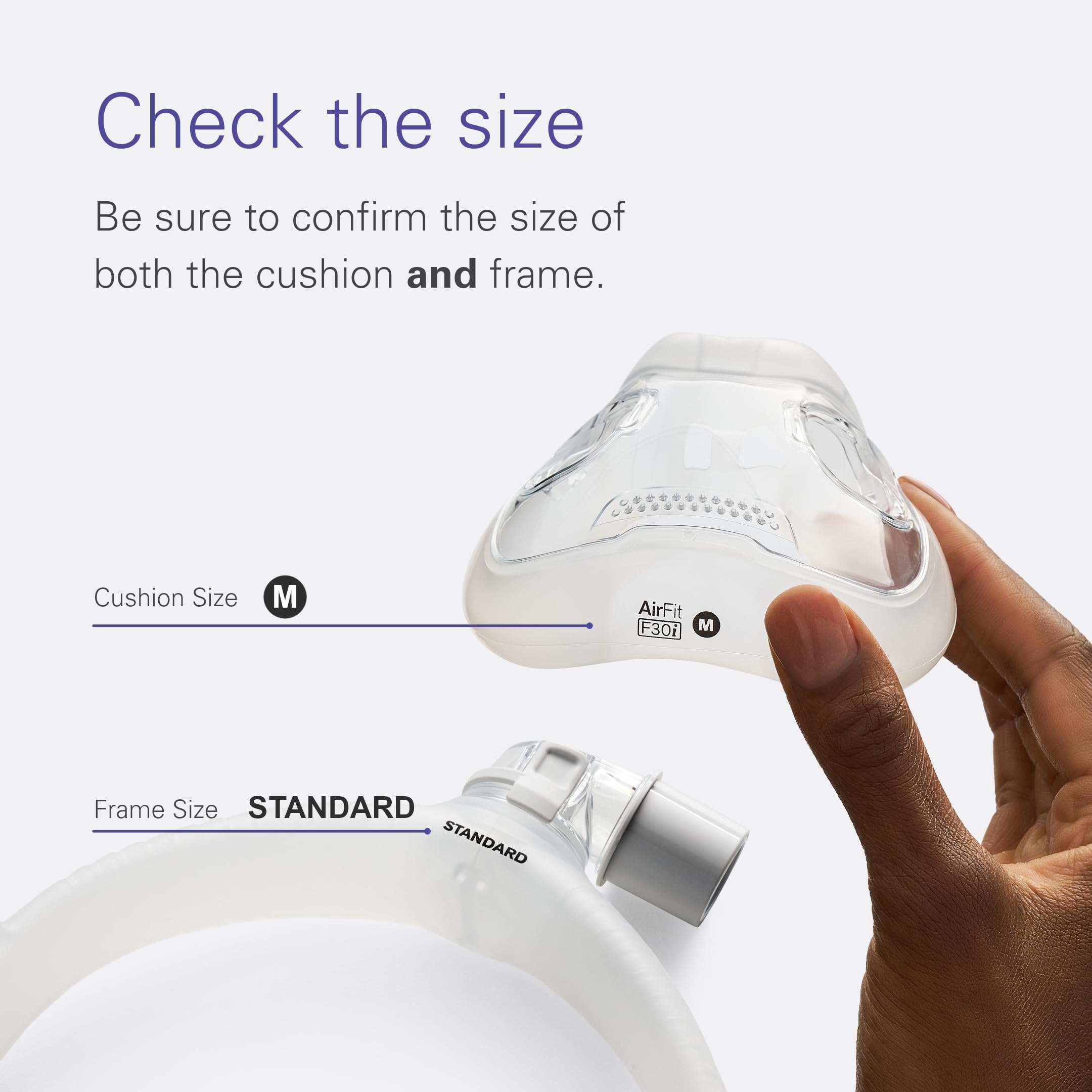 ResMed AirFit F30i Standard Frame System - For Full-Face CPAP Mask ...