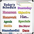 Amazon.com : Lemosae 16 Pcs Classroom Schedule Magnets Reusable Today's ...