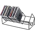 Amazon.com: MyGift 3 Slot Modern Matte Black Metal Wire CD Storage ...