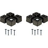 4 Large Cube Square Rubber Feet Bumpers - 1.125 H X 1.500 W - Made in ...