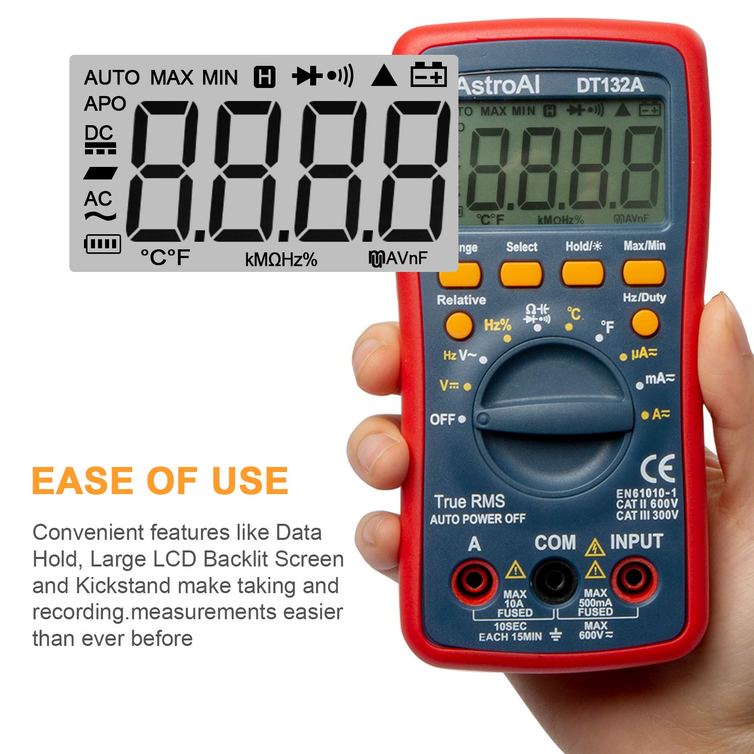AstroAI Digital Multimeter, TRMS 4000 Counts