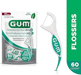 GUM Professional Clean Plus Dental String Floss Picks, Fresh Mint ...