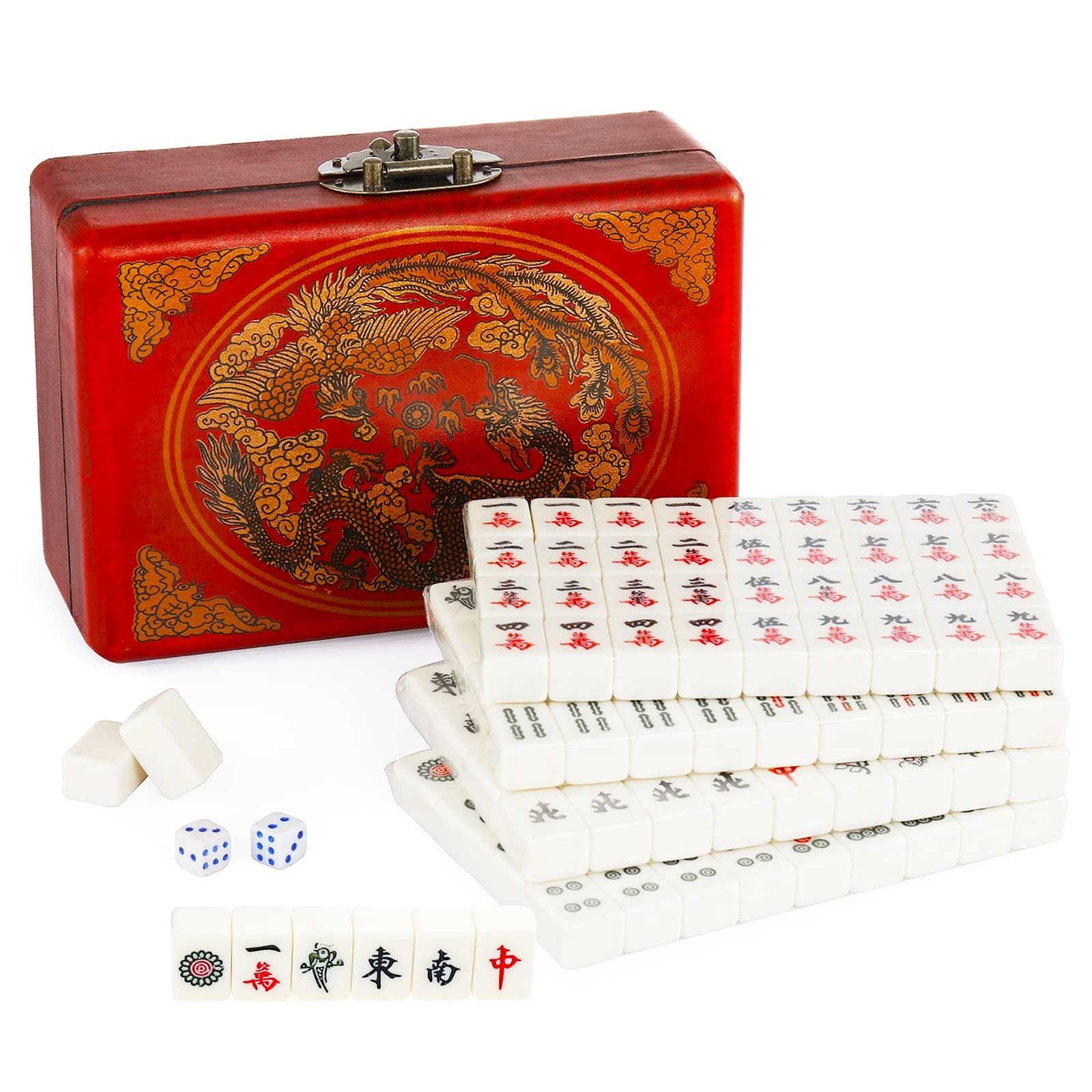 IRONWALLS Chinese Mahjong Mah Jongg Set, Traditional Majong Sets ...