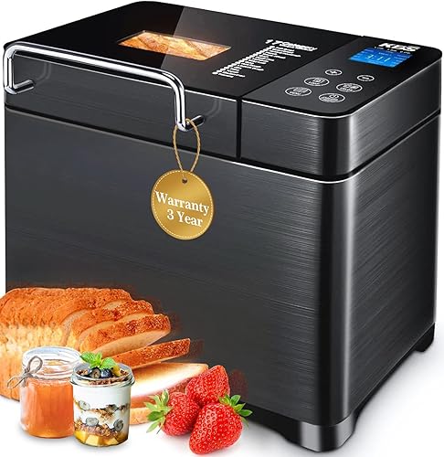 KBS 17-in-1 Bread Maker-Dual Heaters, 710W Machine Stainless Steel with ...