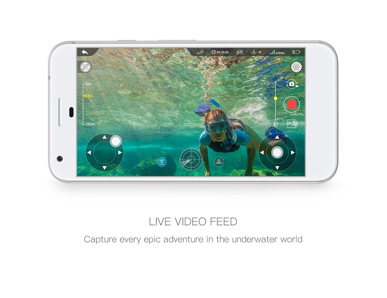 Geneinno T1 Underwater Drone Camera 4K UHD ROV, For Real-Time Viewing ...