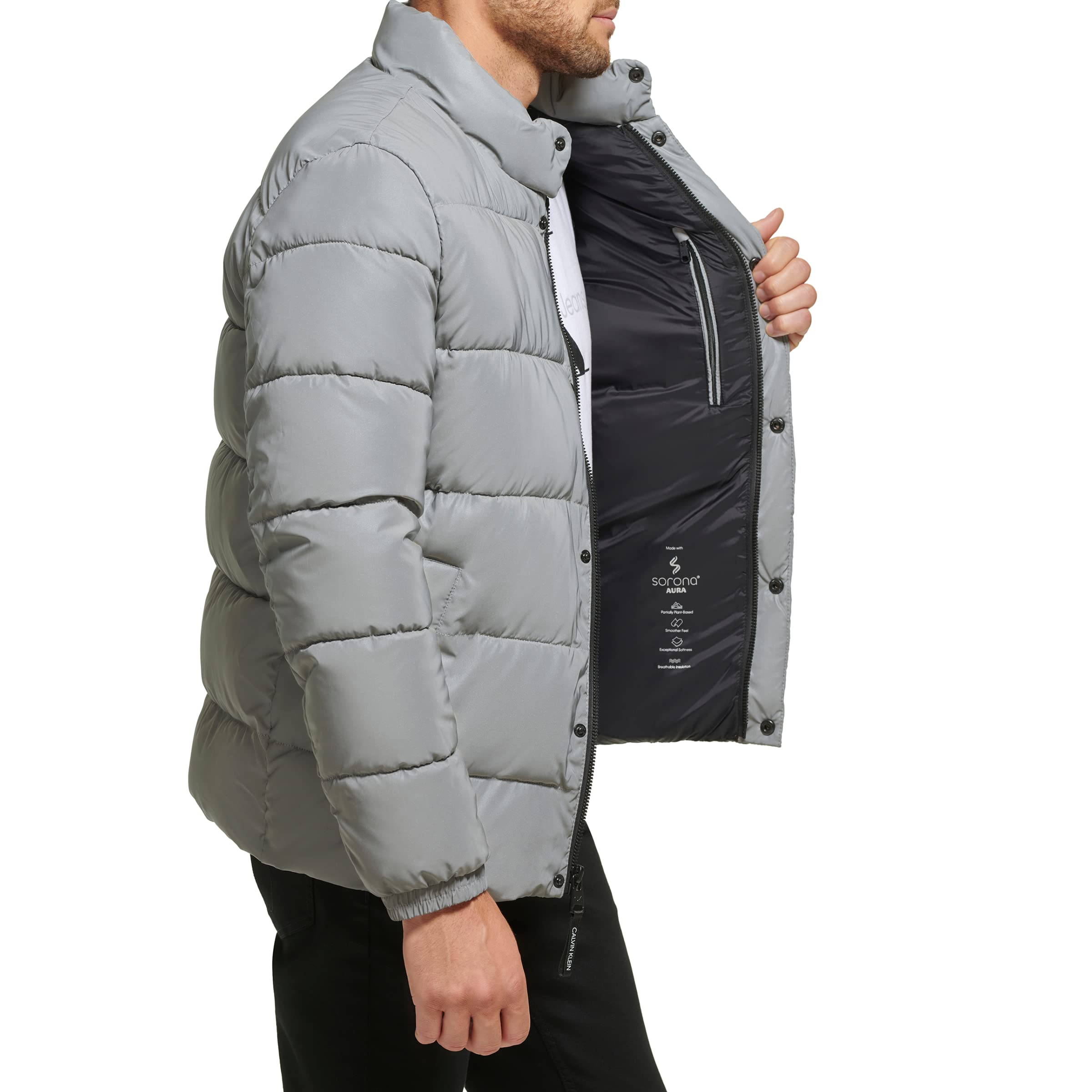 Mua Calvin Klein Men's Snap Front Puffer Jacket trên Amazon Mỹ chính ...