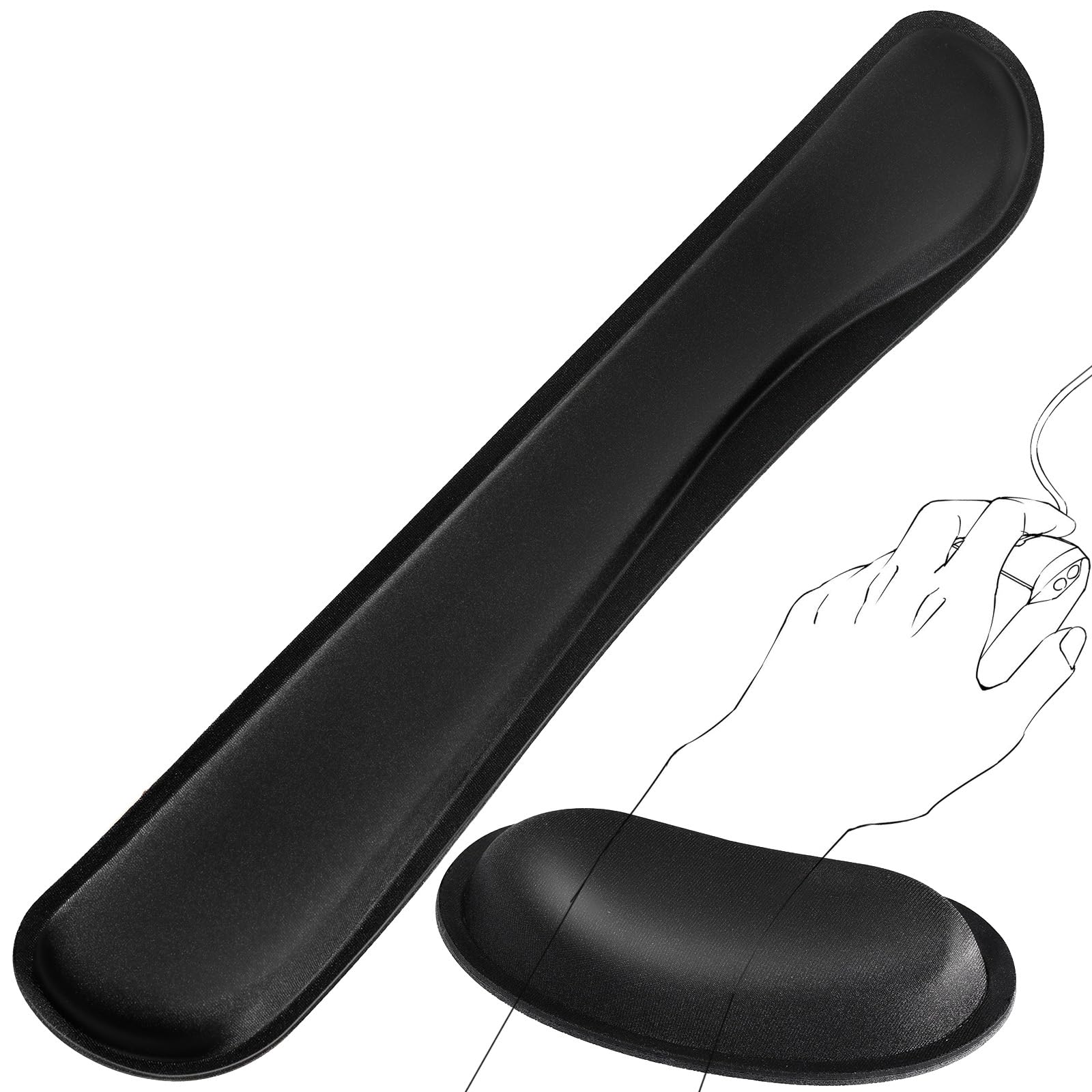 AVAKOT Ergonomic Gel Keyboard Wrist Rest Mousepad Rests for Computer ...