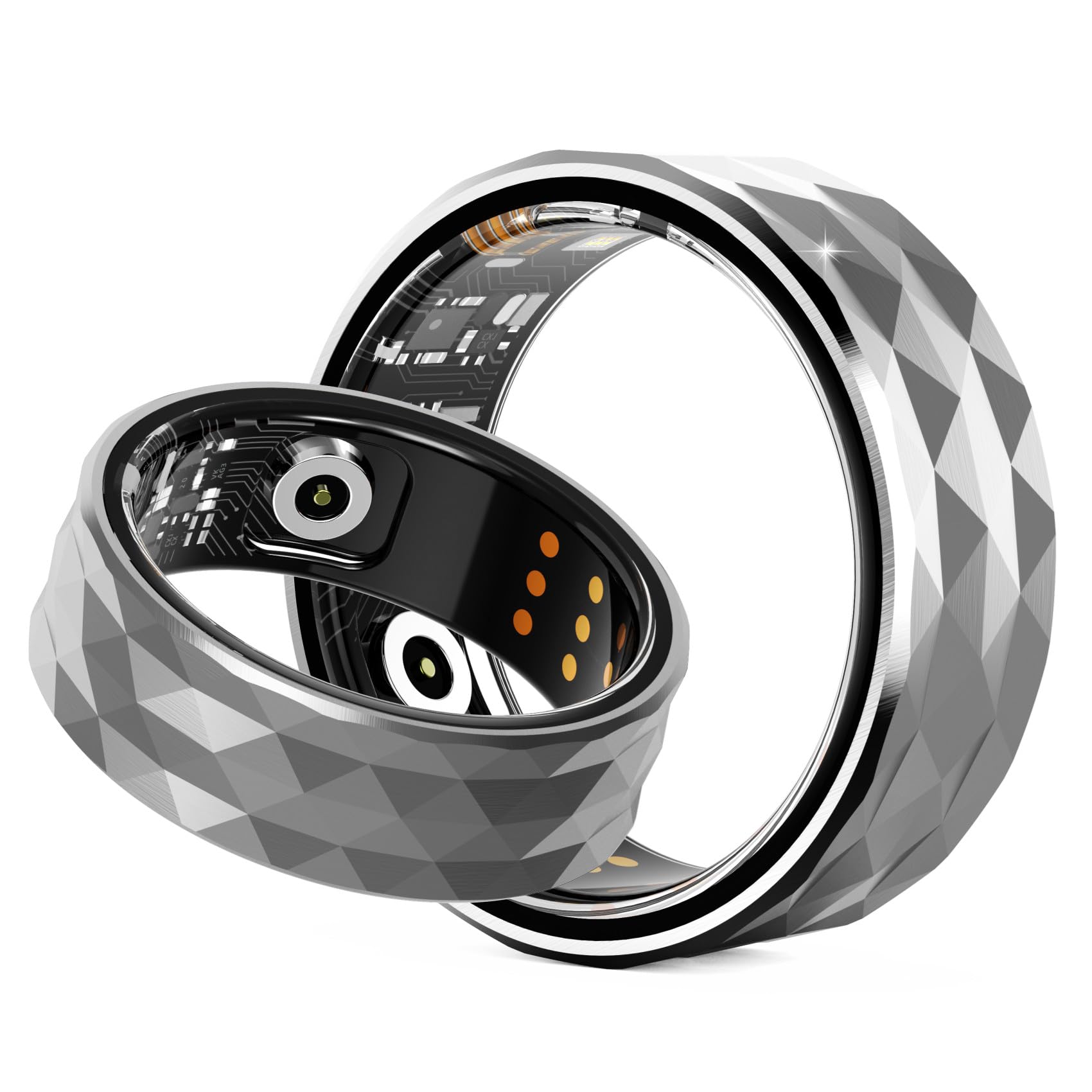 Mua JUSUTEK 2024 Popular Smart Ring Ring, Glossy, Diamond-shaped Cut ...