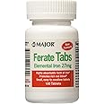 Amazon.com: Major Ferate Tabs Elemental Iron 27mg 100 tablets : Health ...