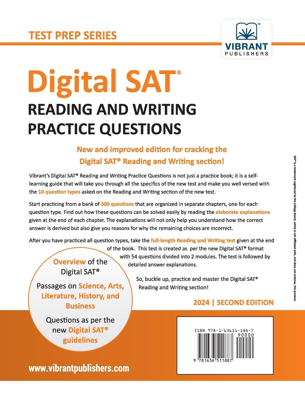 Mua Digital SAT Reading and Writing Practice Questions Digital SAT ...