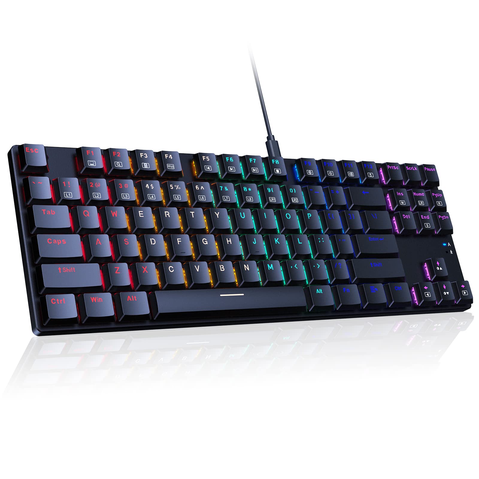 Mua Gaming Keyboard,Ultra-Slim TKL Mechanical Keyboard with Linear Red ...