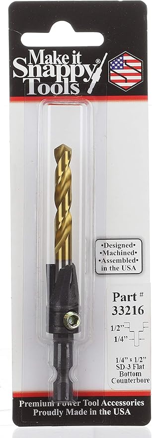 Snappy Flat Bottom Counterbore Countersink 3/8 in Drill Bit x 1 Bore ...