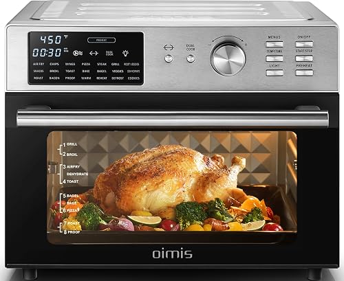 Air Fryer Rotisserie Toaster Oven OIMIS,32QT X-Large Stainless Steel ...