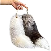 Generic Fluffy Fox Tail Fur Keychain Fox Tail Keyring Cosplay Toy Party ...