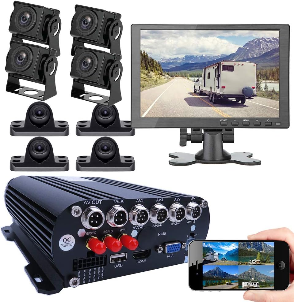 Amazon.com : JOINLGO 8-CH Mobile DVR Backup Camera System 10" HDMI/VGA ...