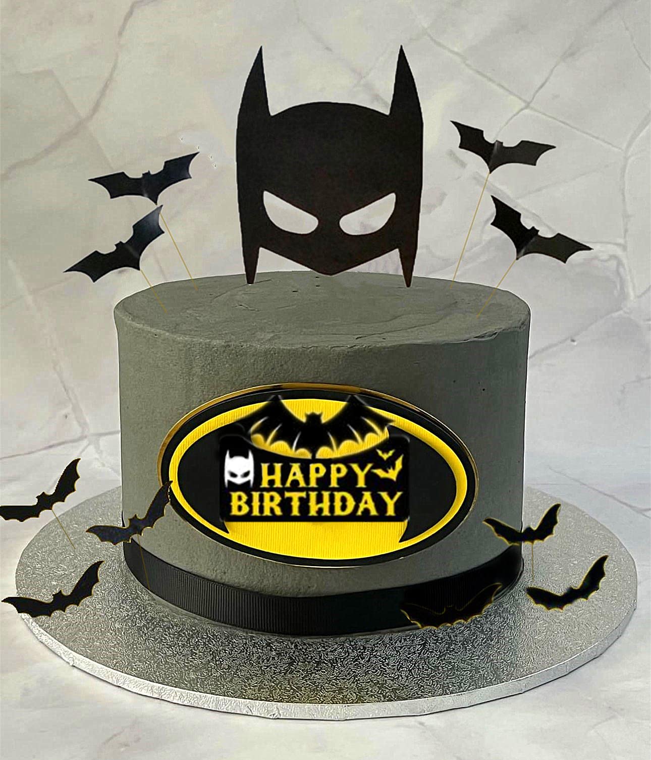 Mua Superhero Cake Topper Bat Cake Decor - Happy Birthday Decorations ...