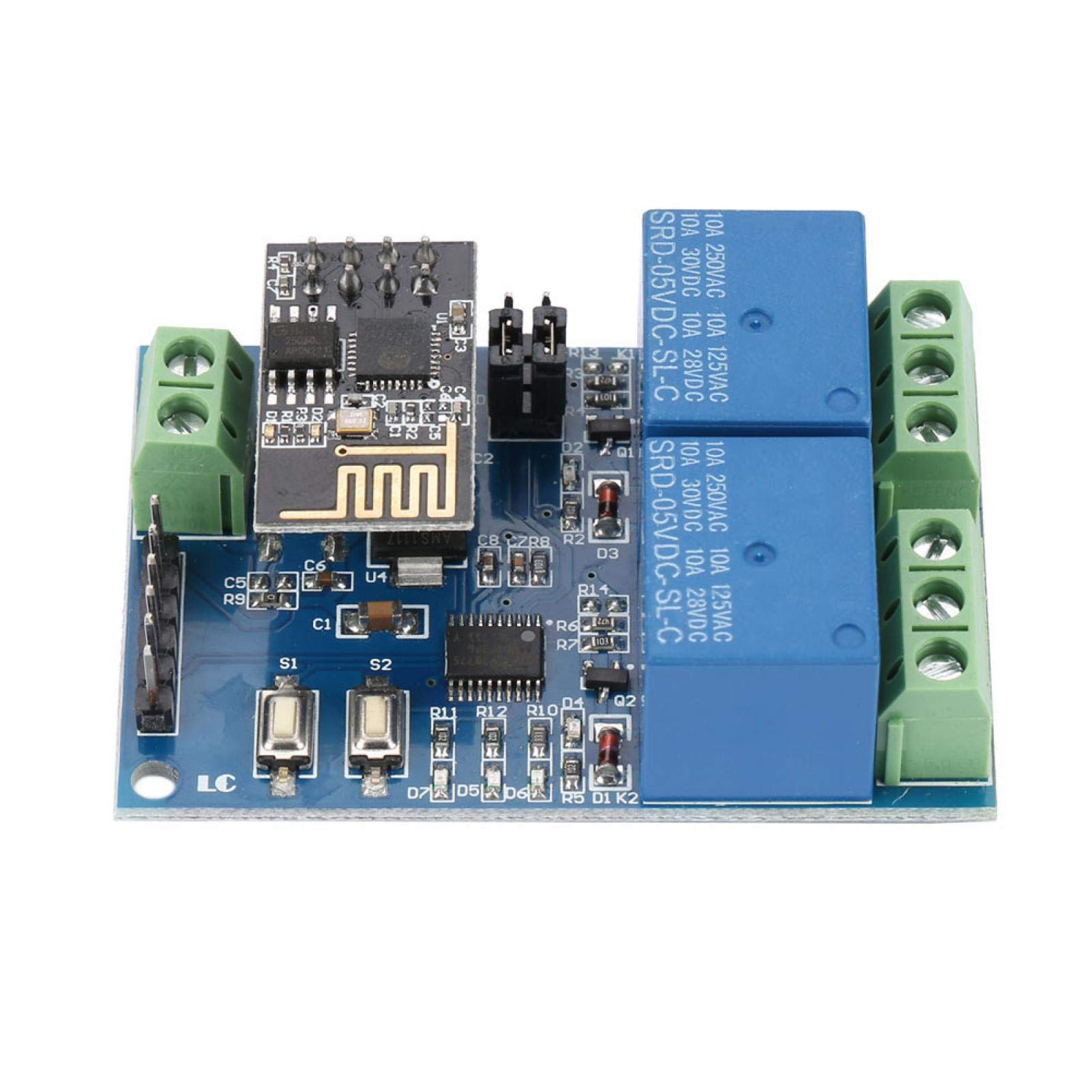 Mua ESP8266 Dual Channel Relay Module, IOT Smart Home Phone APP Remote Switch with Diode ...