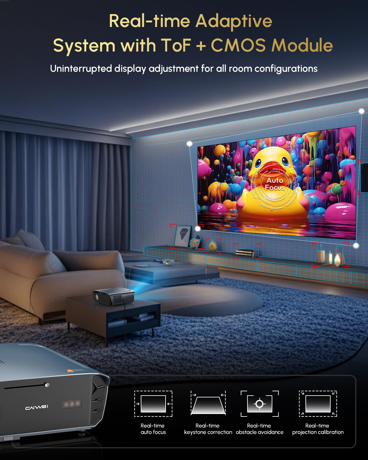 Mua 4K Smart Projector Google TV: HDR10+, 2400 ANSI, Ultra Bright ...