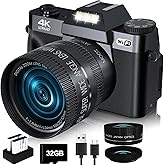 Amazon.com : Digital Camera 4K, Ultra HD 48MP Photo 4K Video, Dual Lens ...