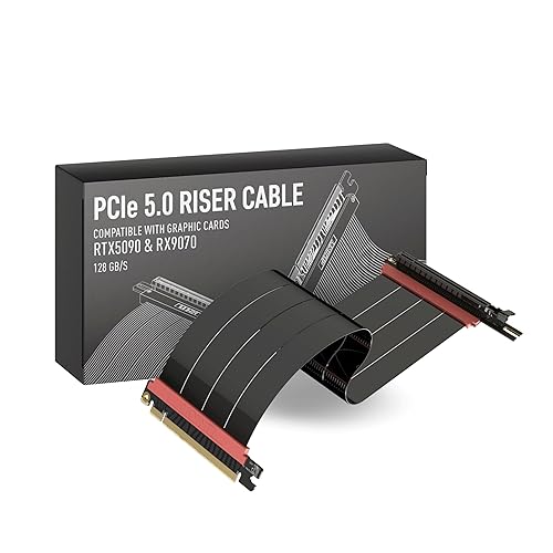 LINKUP PCIE 5.0 Riser Cable | for Vertical GPU Mount | Left Angle ...