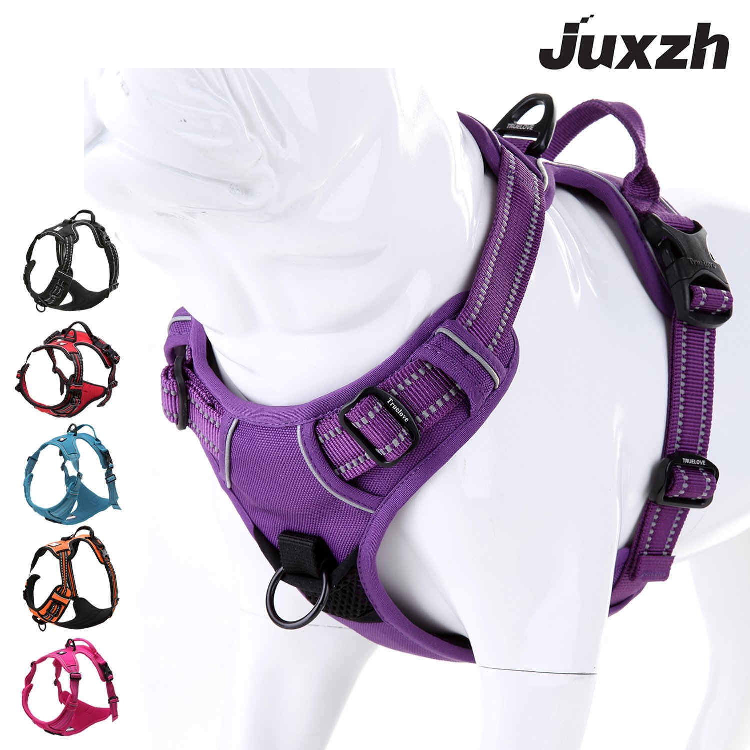 JUXZH Soft Front Dog Harness .Best Reflective No Pull Harness with ...
