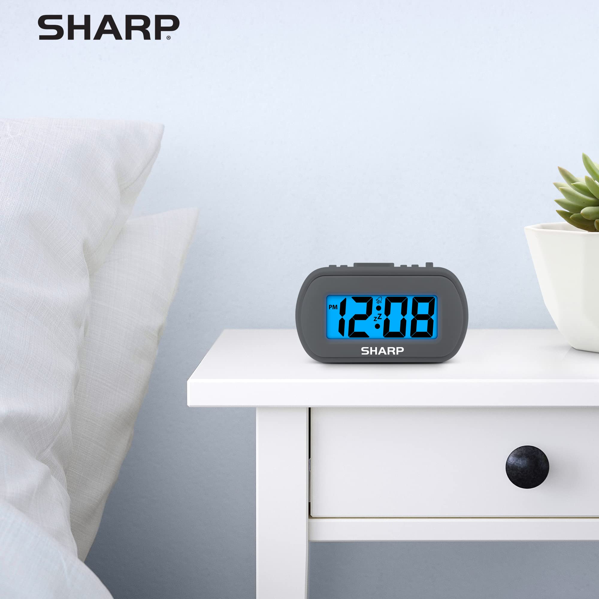Mua SHARP Digital Alarm Clock – Tactile Plastic Case with Soft ...