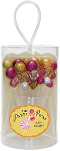 Amazon.com: Talisman Designs Party Picks with Holder, 30 Picks, Art ...