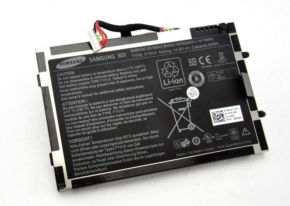 08P6X6 Samsung SDI Battery module Rechargeable Li-ion Battery type ...