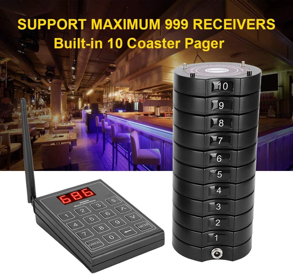 Restaurant Pager, 668-S Wireless Calling System Optimized Restaurant ...