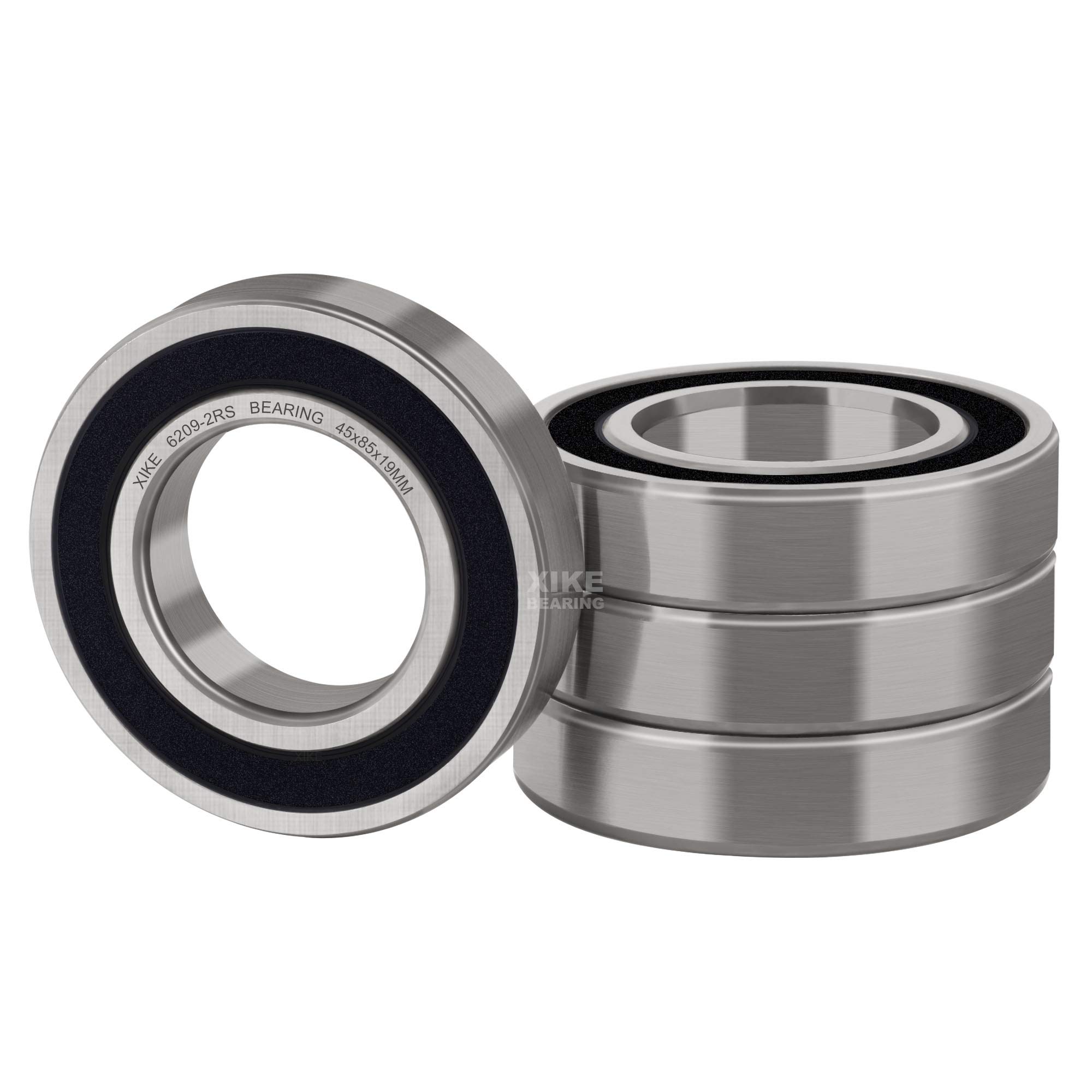 XiKe (4 Pack) 6209-2RS Double Sealed Deep Groove Ball Bearings ...