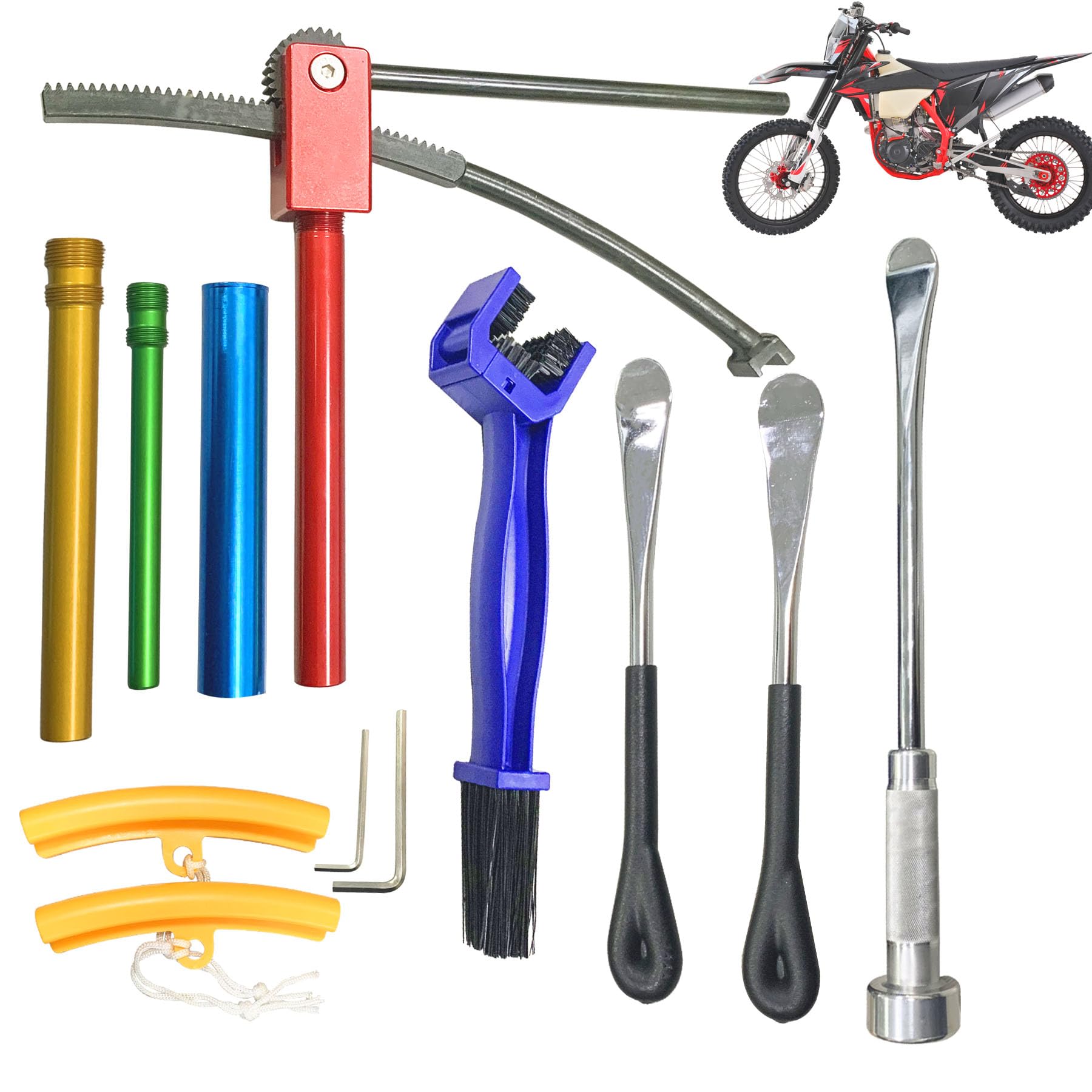 SUONE Dirt Bike Tire Changing Tools with Steel Spoons Kit for Enduro ...