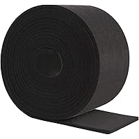 Neoprene Foam Strip Roll by Dualplex, 4" Wide x10' Long 1/16" Thick, Weather Seal High Density ...