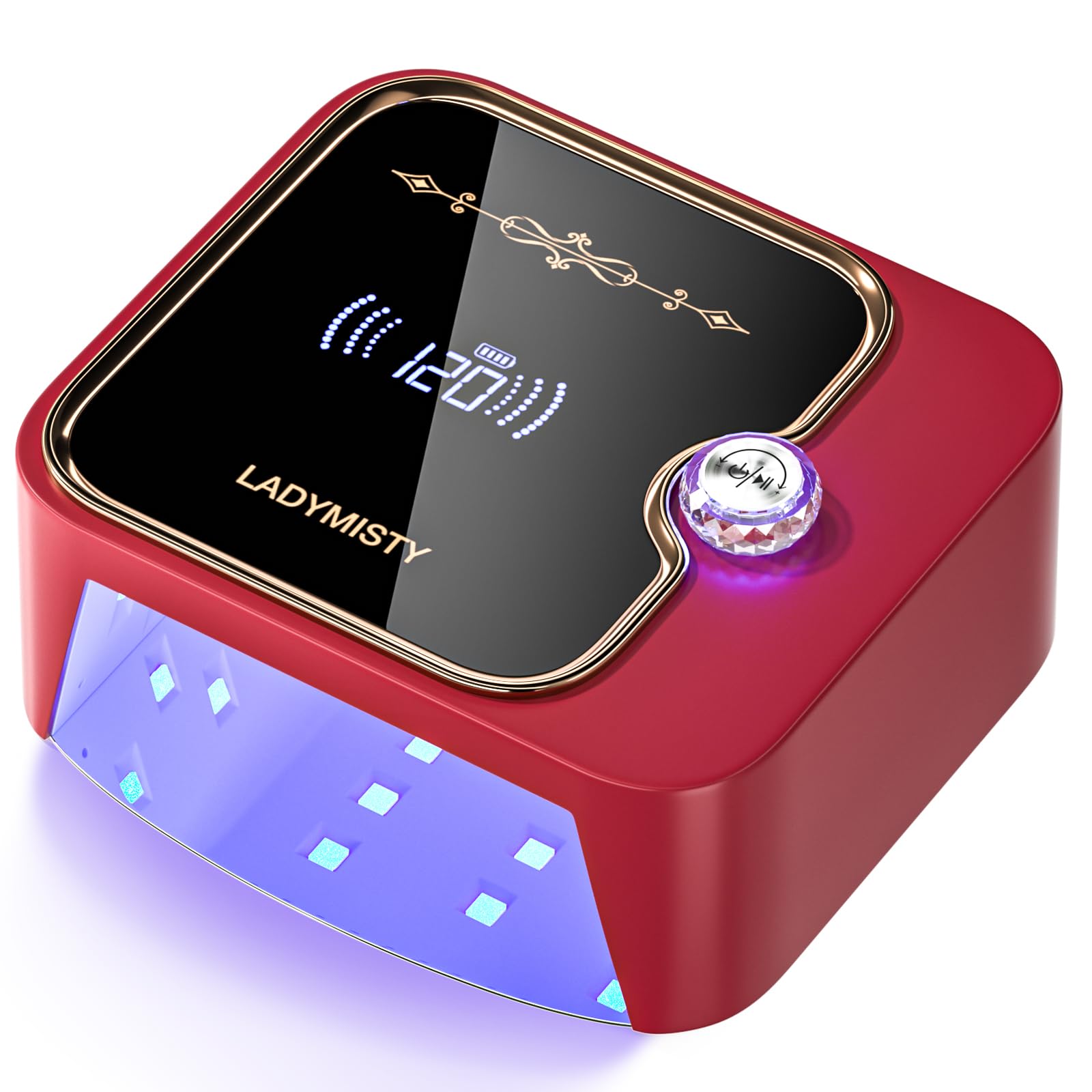 LadyMisty 268W UV Nail Lamp Cordless, Rechargeable UV Light for Gel ...